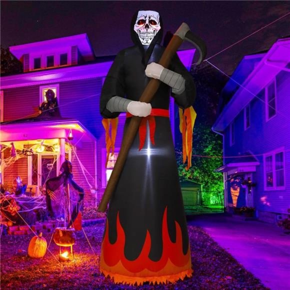 Holiday | 8 Foot Tall Halloween Inflatables Grim Reaper Inflatable Blow ...